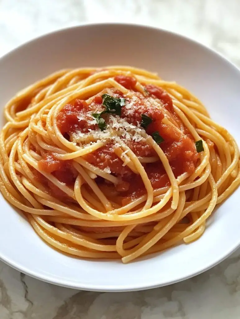 Gluten-Free Spaghetti with Garlic Tomato Sauce